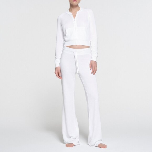 SKIMS | Tops | Skims Modal French Terry Shrunken Zip Up Flare Pant S ...
